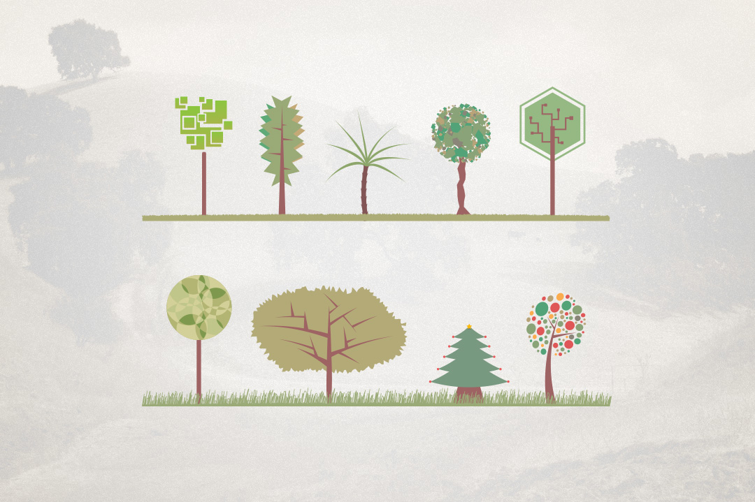 Vector Tree Set ~ Objects on Creative Market