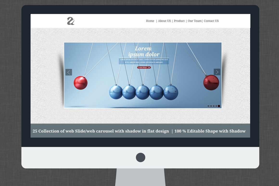 25 Realistic Web Slider / Carousel ~ Web Elements on Creative Market