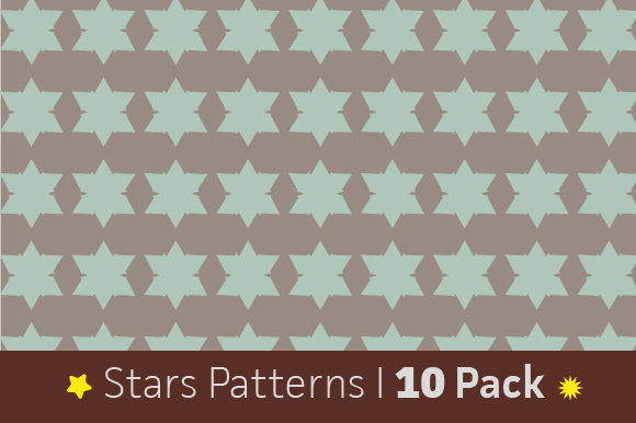 Stars Patterns 10 Pack(AI, PNG, JPG) ~ Patterns on Creative Market