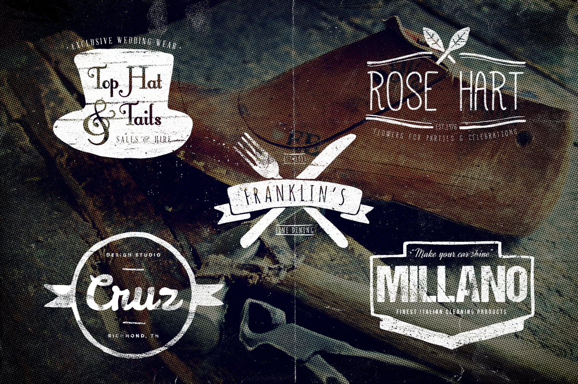 9 Hand Drawn Vintage Logos ~ Logo Templates on Creative Market