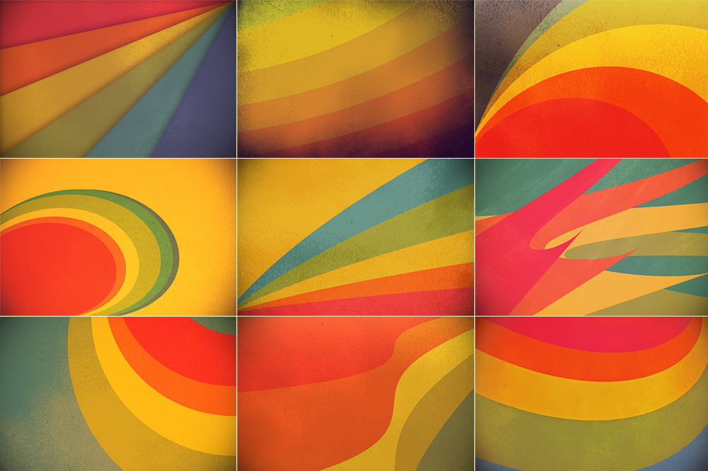 Retro Backgrounds Vol.1 ~ Web Elements on Creative Market