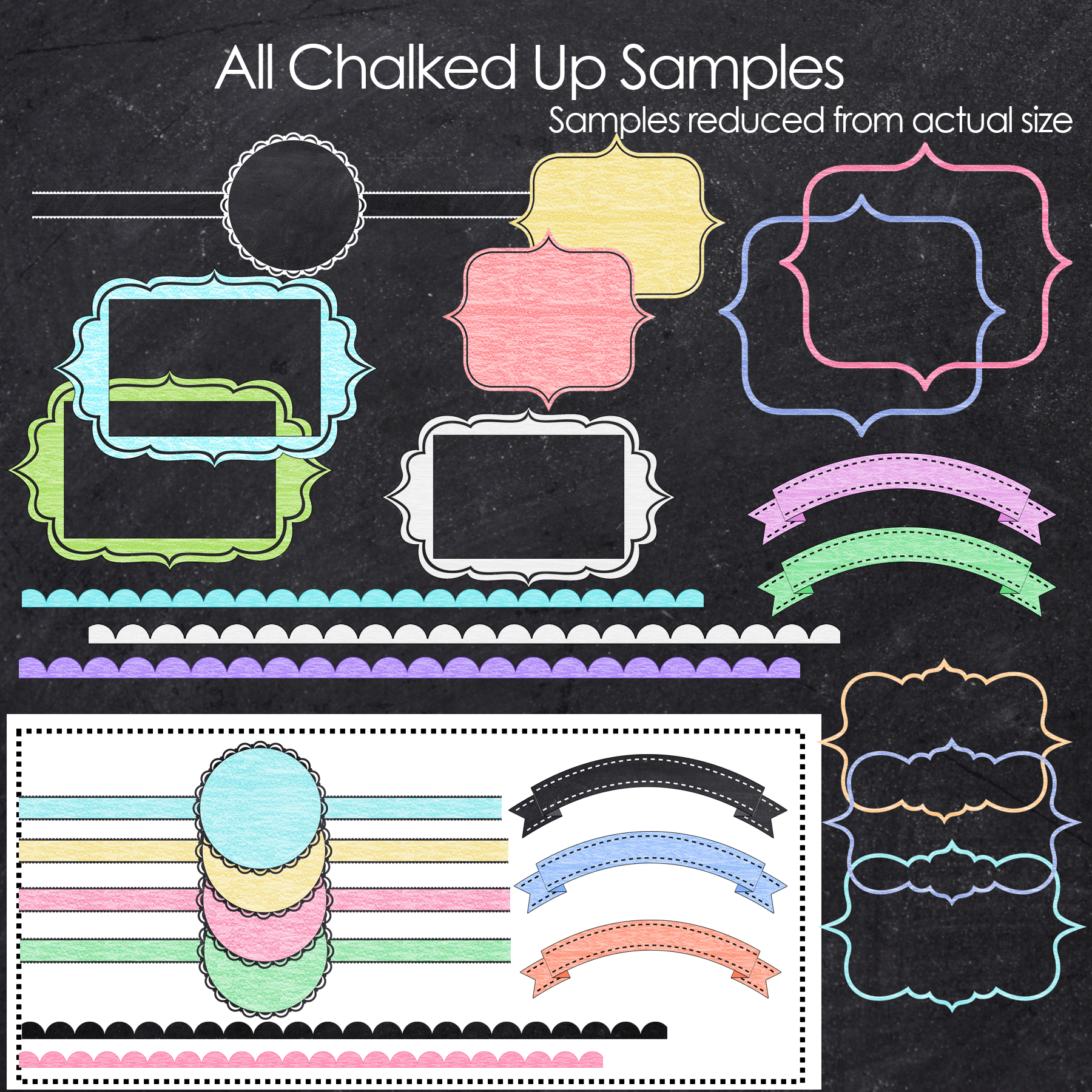 ALL CHALKED UP-2, 98 Elments ~ Objects on Creative Market