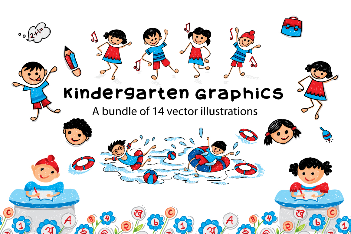 Kindergarten Vector Graphics Pack ~ Illustrations on Creative Market