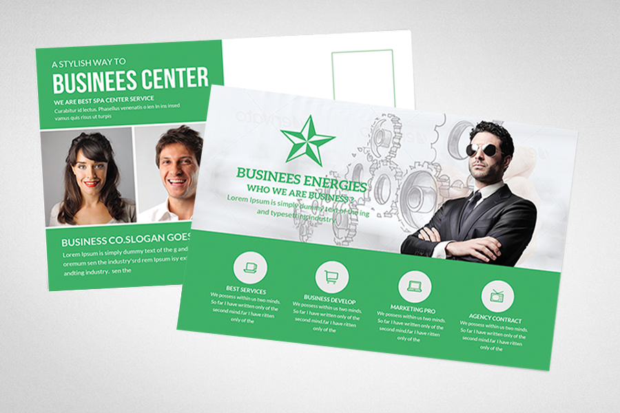 Corporate and Business Post Card ~ Card Templates on Creative Market