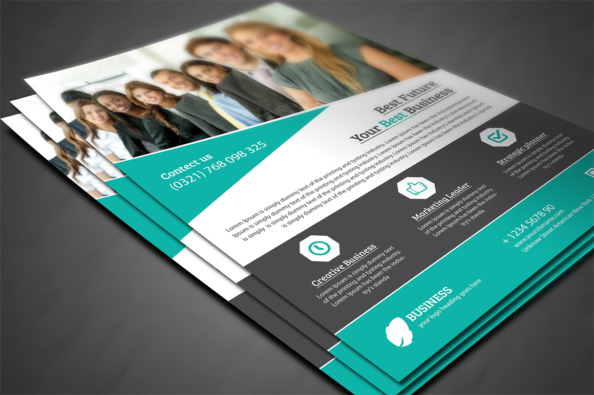 Corporate Business Flyer Template ~ Flyer Templates on Creative Market