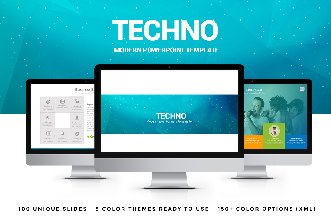 Techno Powerpoint Template ~ Presentation Templates on Creative Market