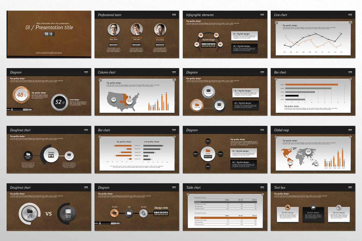 Leather Material ~ Presentation Templates on Creative Market