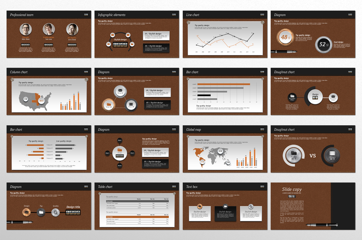 Leather Material ~ Presentation Templates on Creative Market