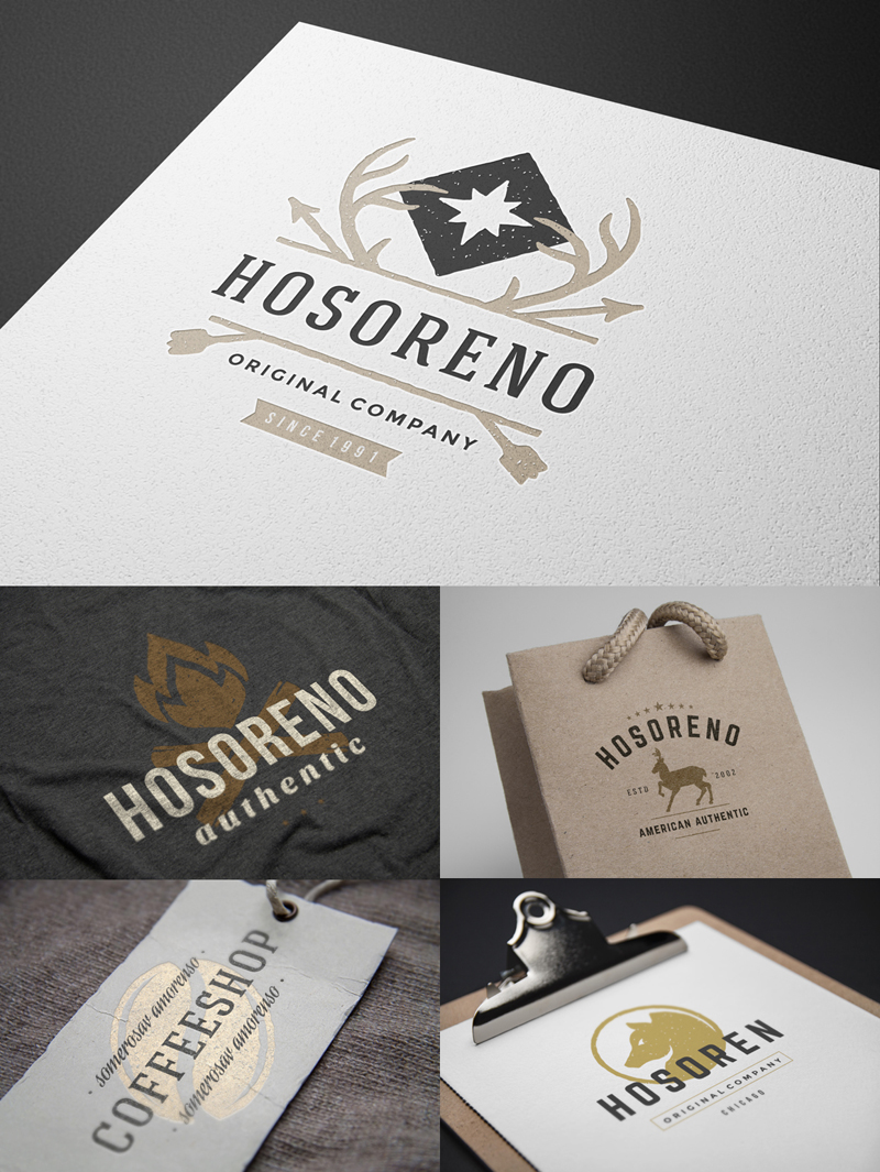 100 Retro objects for logos ~ Logo Templates on Creative Market