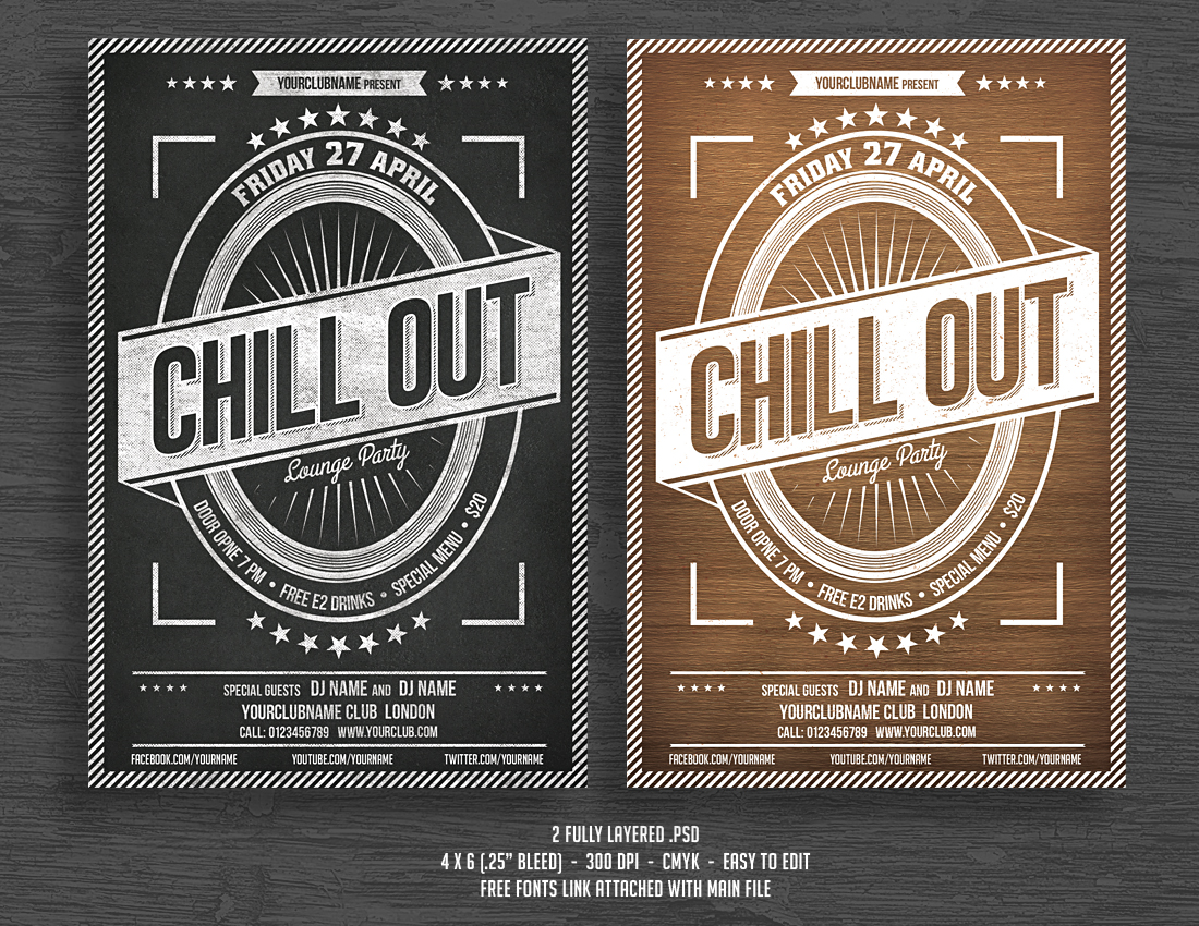 Chill Out Flyer/Poster ~ Flyer Templates on Creative Market