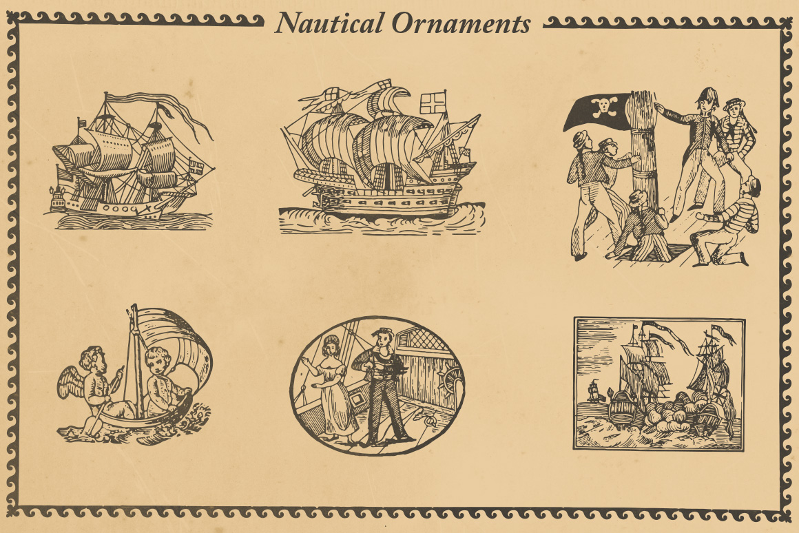Nautical Ornaments Set ~ Illustrations on Creative Market