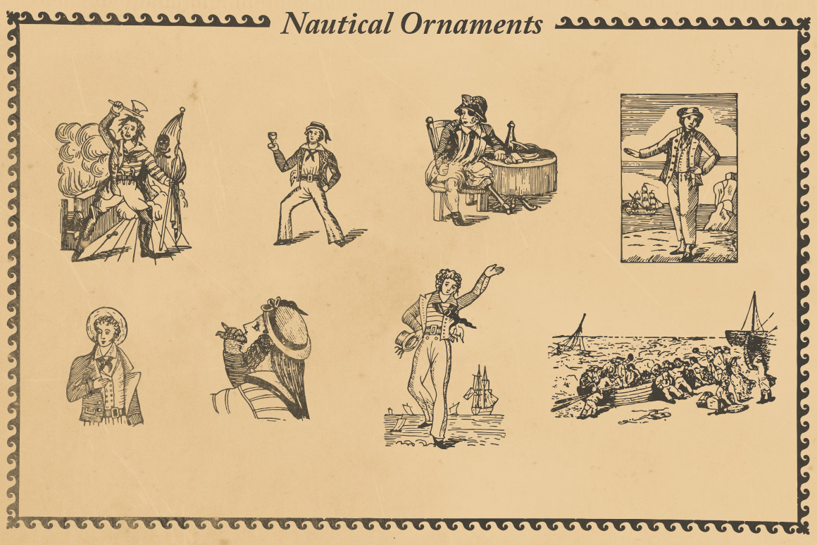 Nautical Ornaments Set ~ Illustrations on Creative Market