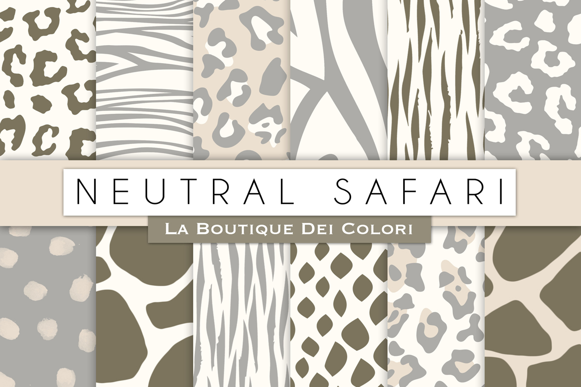 Neutral Animal Prints Digital Papers ~ Patterns on Creative Market
