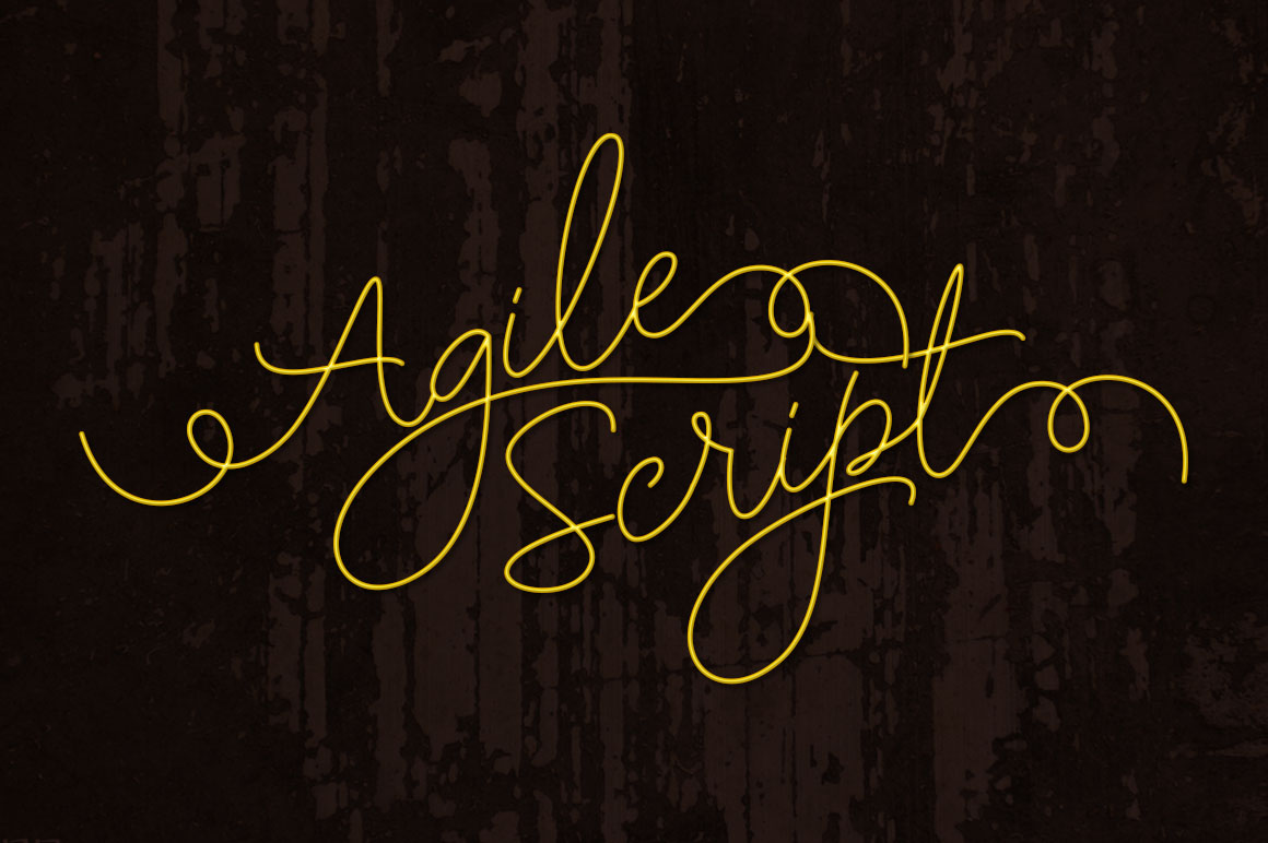 Agile Script Typeface ~ Script Fonts on Creative Market
