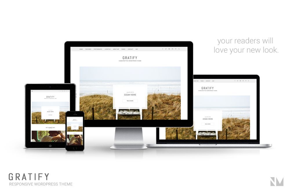 Gratify - Responsive Wordpress Theme ~ WordPress Blog Themes on ...