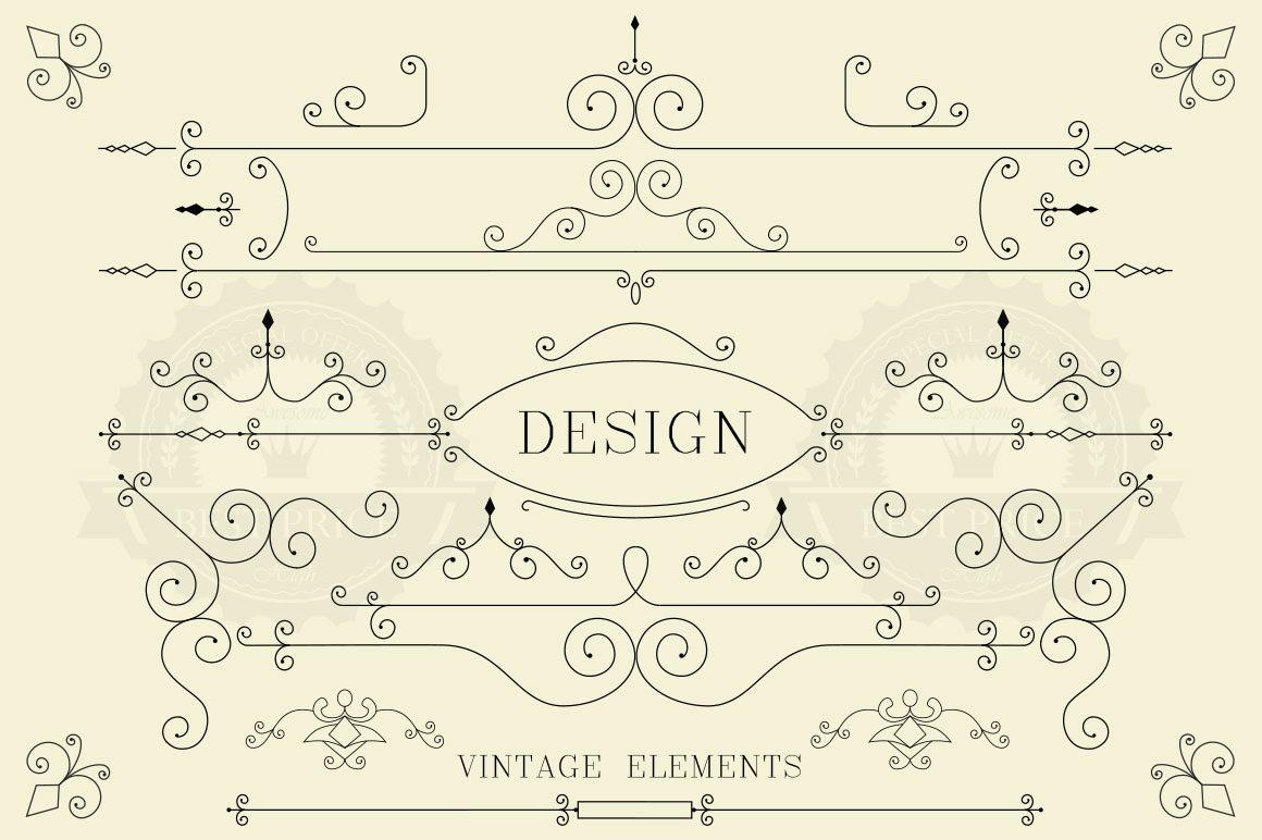 Vintage design, retro elements ~ Illustrations on Creative Market