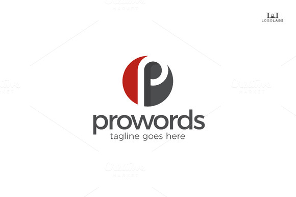 Pro Words - Letter P Logo ~ Logo Templates on Creative Market