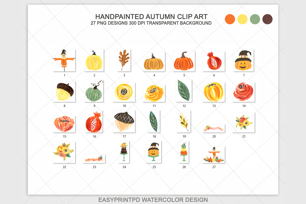 Autumn Fall Halloween Clip Art ~ Illustrations on Creative Market