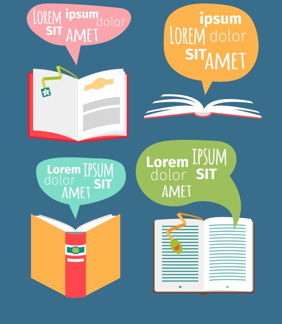 Books with speech bubbles ~ Graphics on Creative Market
