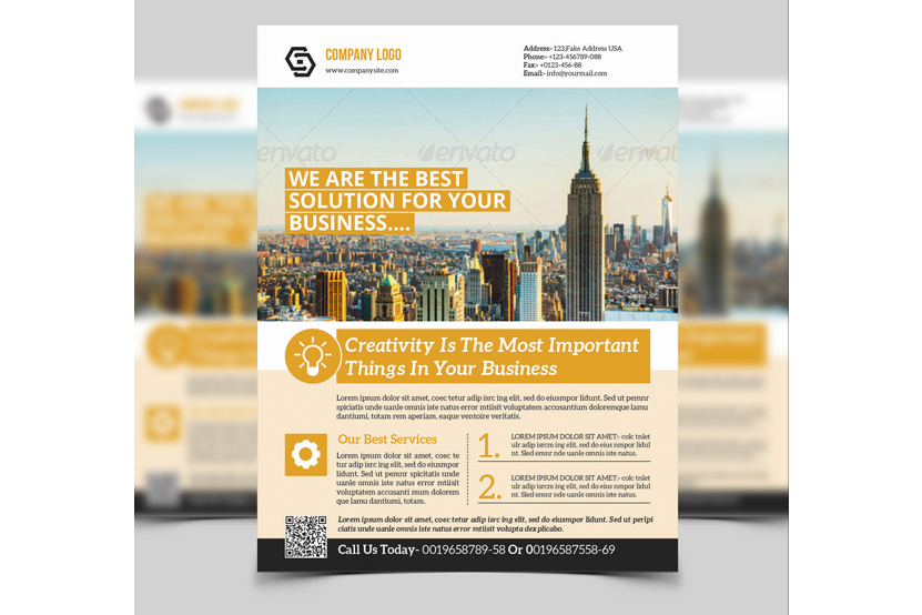 Corporate Flyer | 3 Color-V89 ~ Flyer Templates on Creative Market