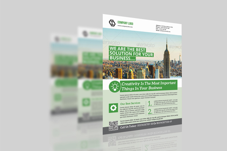 Corporate Flyer | 3 Color-V89 ~ Flyer Templates on Creative Market