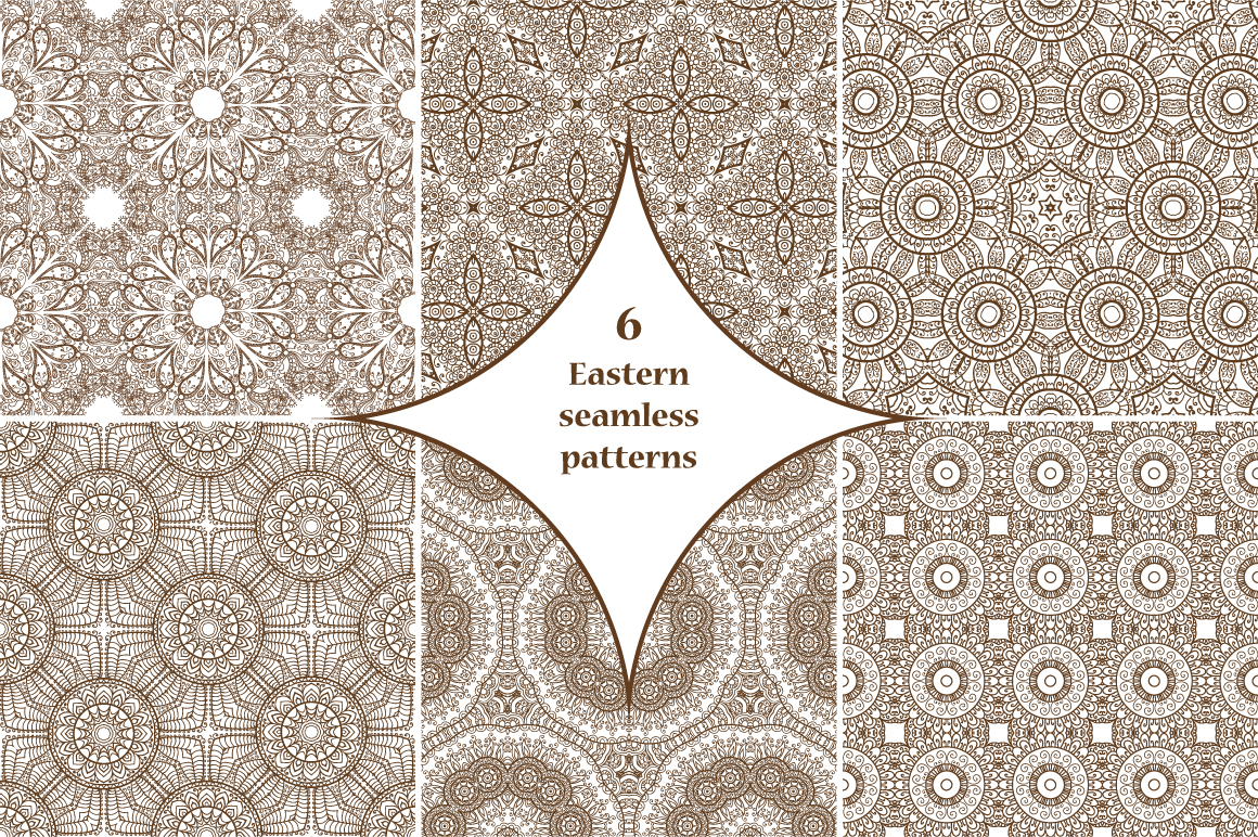 6 Eastern seamless patterns ~ Patterns on Creative Market
