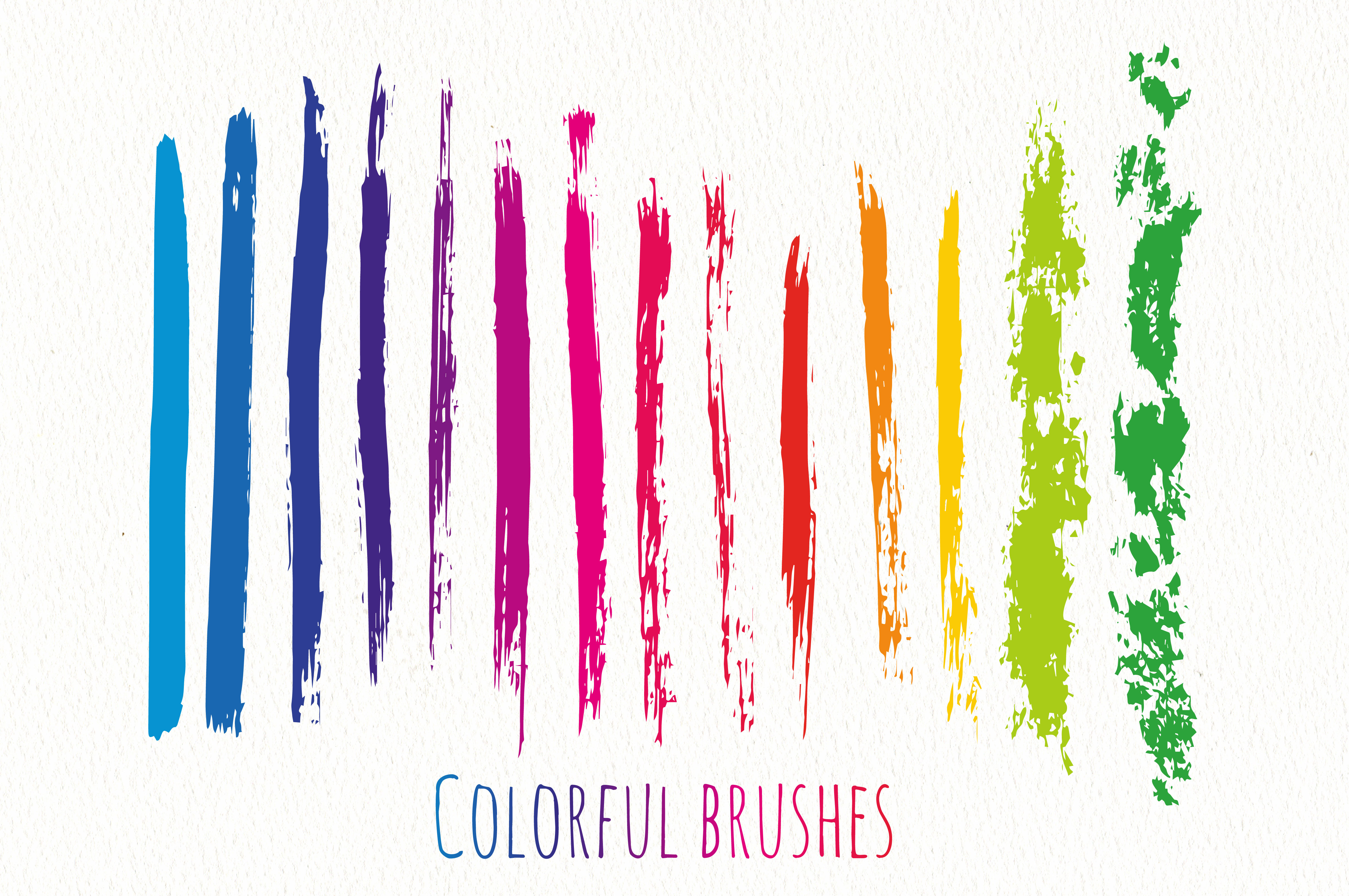 Rainbow ink brushes Vector ~ Brushes on Creative Market