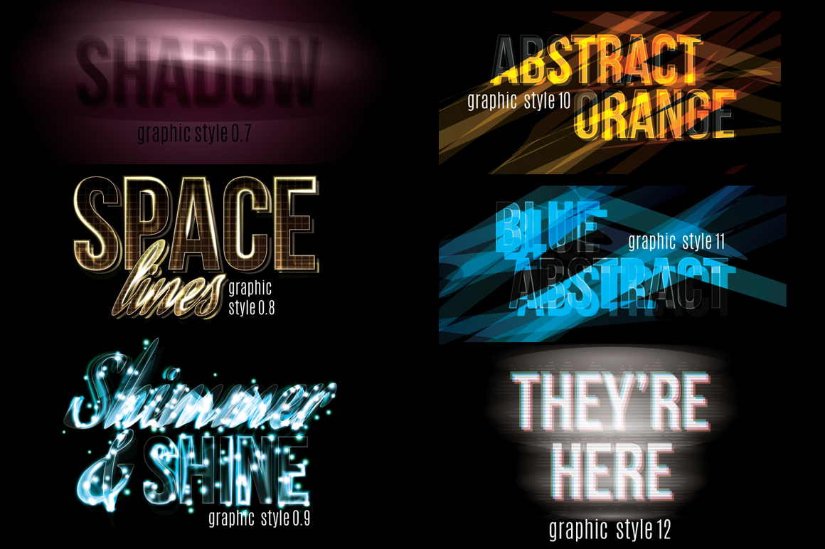 Vector Light Effect Graphic Styles ~ Layer Styles on Creative Market