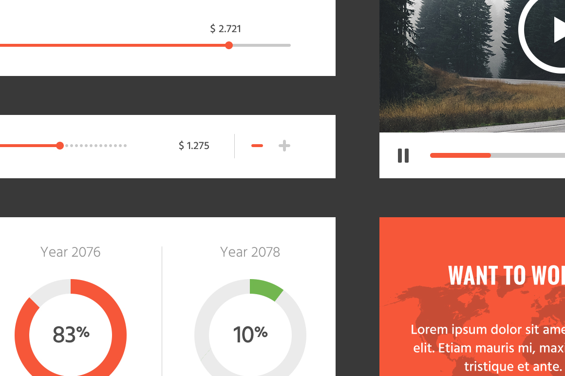 Responsive UI Kit ~ Web Elements on Creative Market