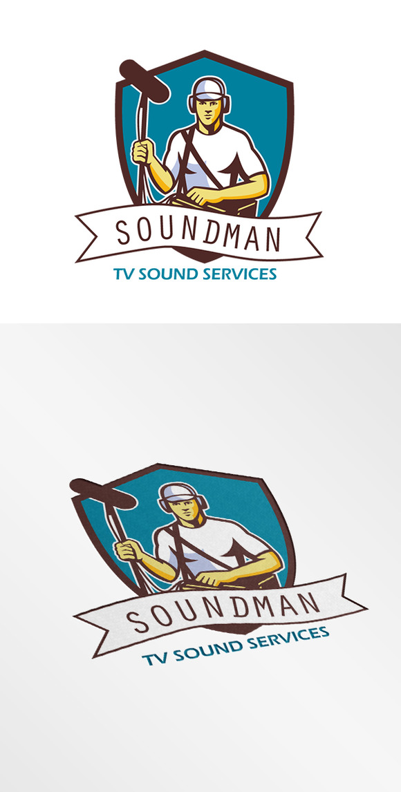 Soundman TV Sound Services Logo ~ Logo Templates on Creative Market