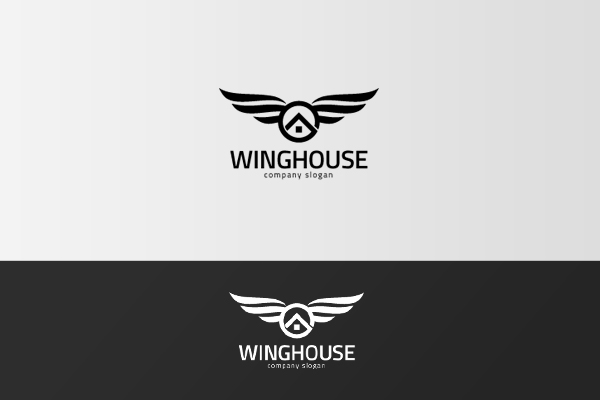 Wing House - Property Realty Logo ~ Logo Templates on Creative Market
