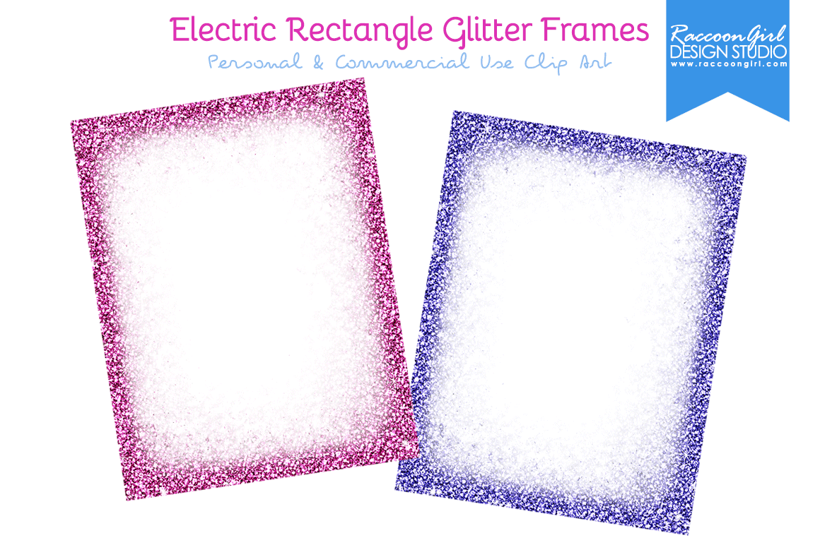 Electric Rectangle Glitter Frames ~ Illustrations on Creative Market
