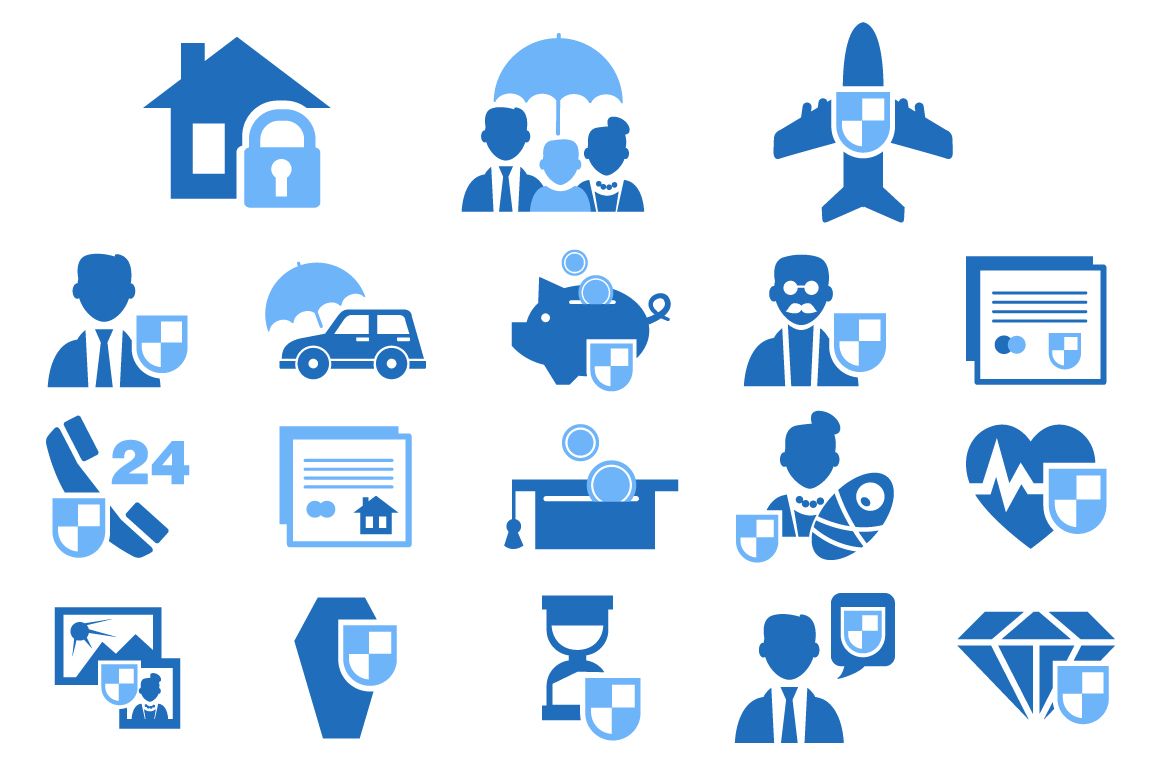 Set Insurance Icons ~ Icons on Creative Market