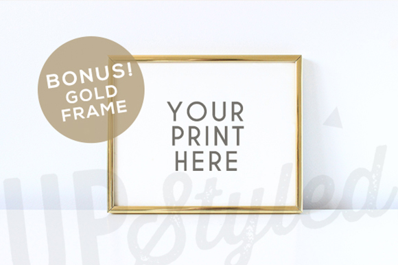 White and Gold Photo Frame F176 ~ Product Mockups on Creative Market