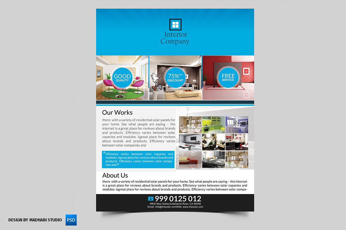 Interior Flyer Template ~ Flyer Templates on Creative Market