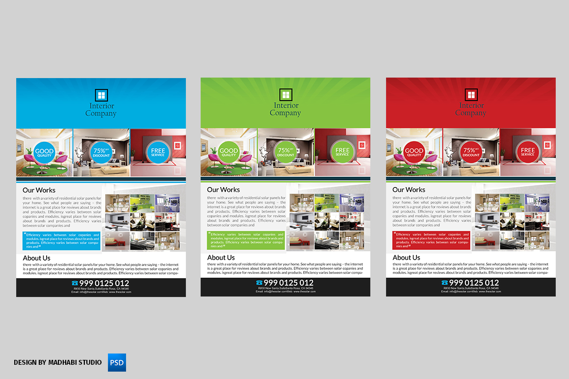 Interior Flyer Template ~ Flyer Templates on Creative Market