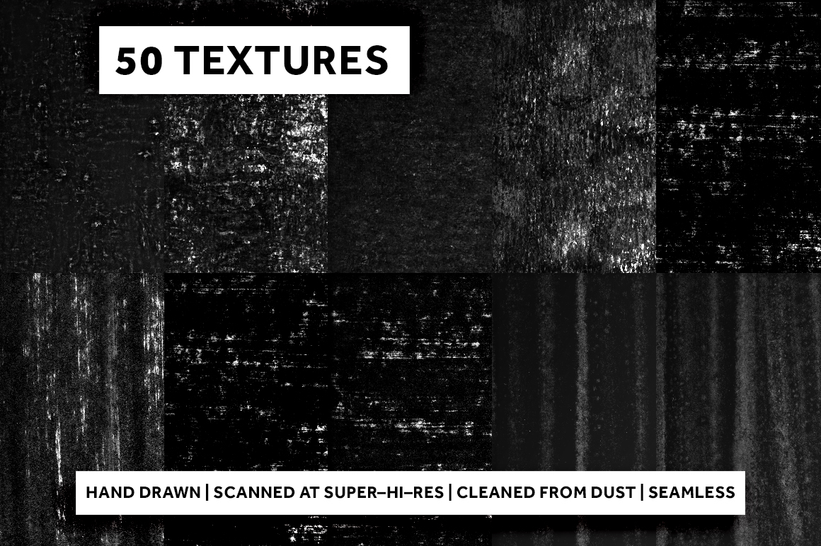 50 BLACK INK TEXTURES ~ Textures on Creative Market
