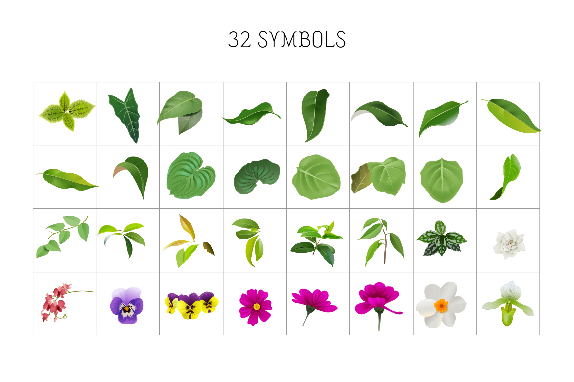 Botanical Brushes & Symbols ~ Brushes on Creative Market