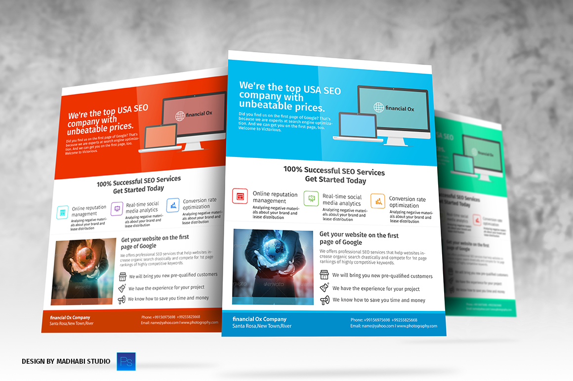 SEO Marketing Flyer ~ Flyer Templates on Creative Market