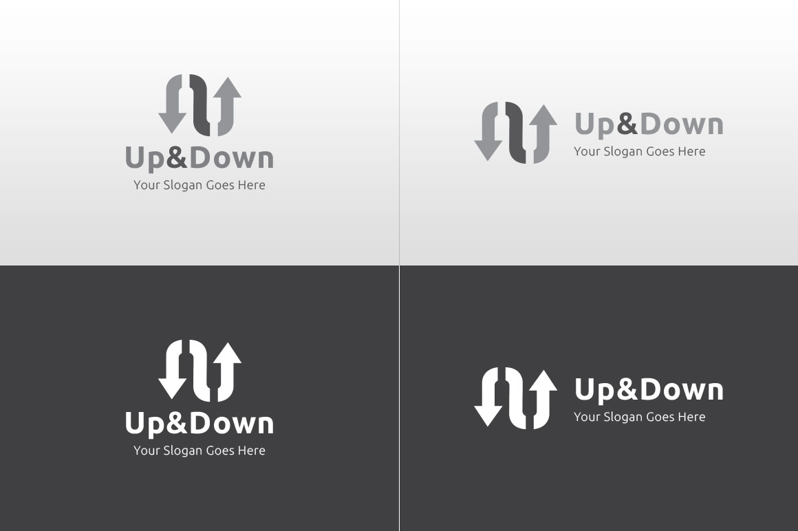 Up & Down Logo ~ Logo Templates on Creative Market