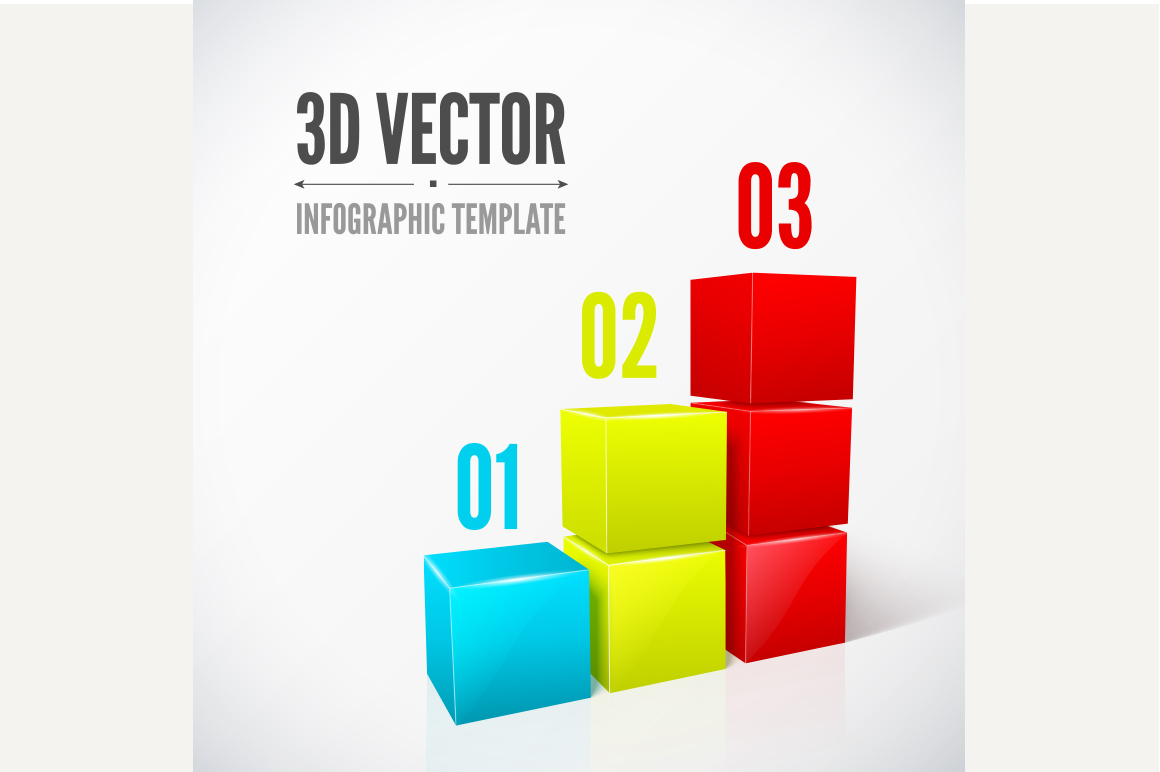 3d cubes infographics ~ Graphics on Creative Market