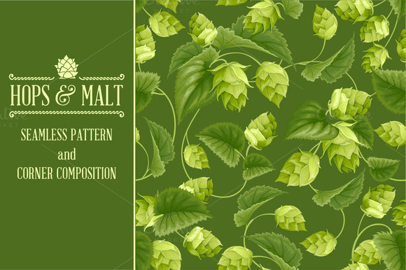 Hops in vector ~ Patterns on Creative Market