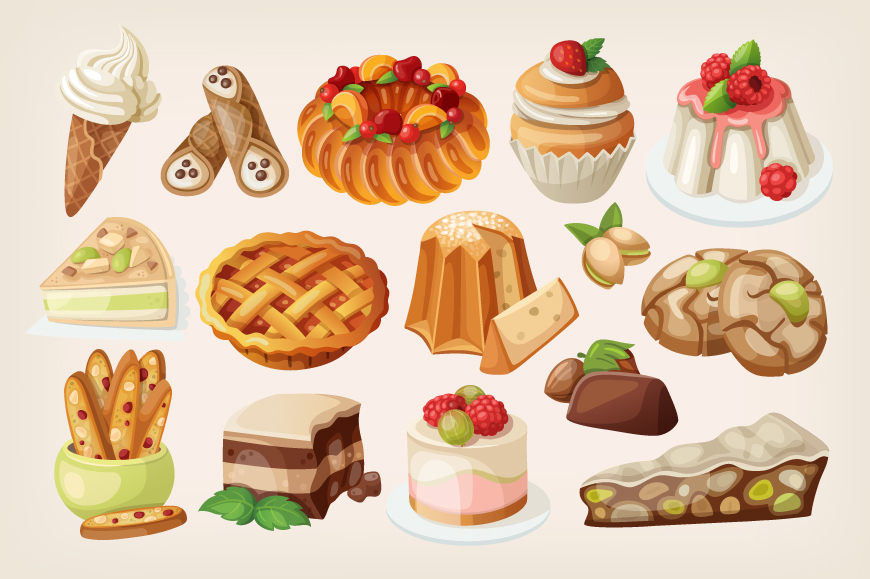 Traditional Italian Desserts ~ Graphics on Creative Market