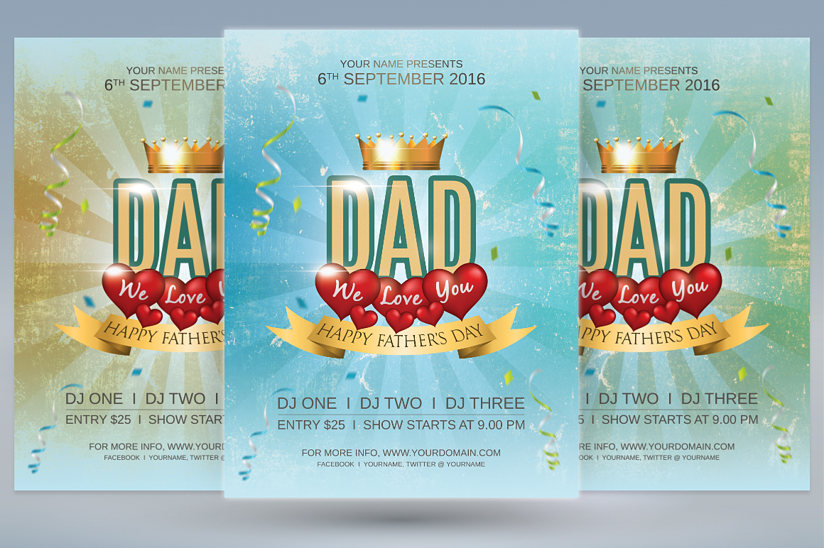 Fathers Day Flyer ~ Flyer Templates on Creative Market