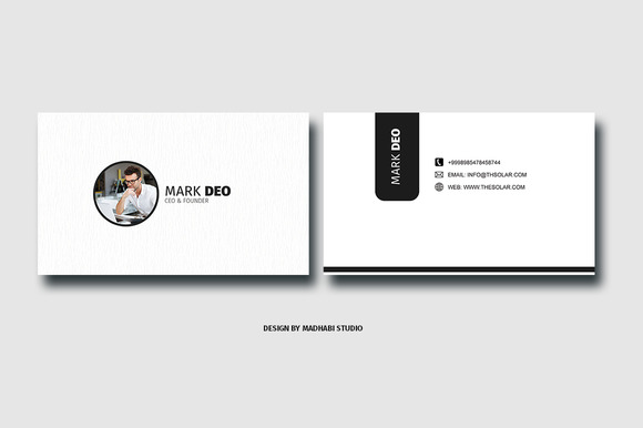 Simple Professional Business Card ~ Business Card Templates on Creative ...