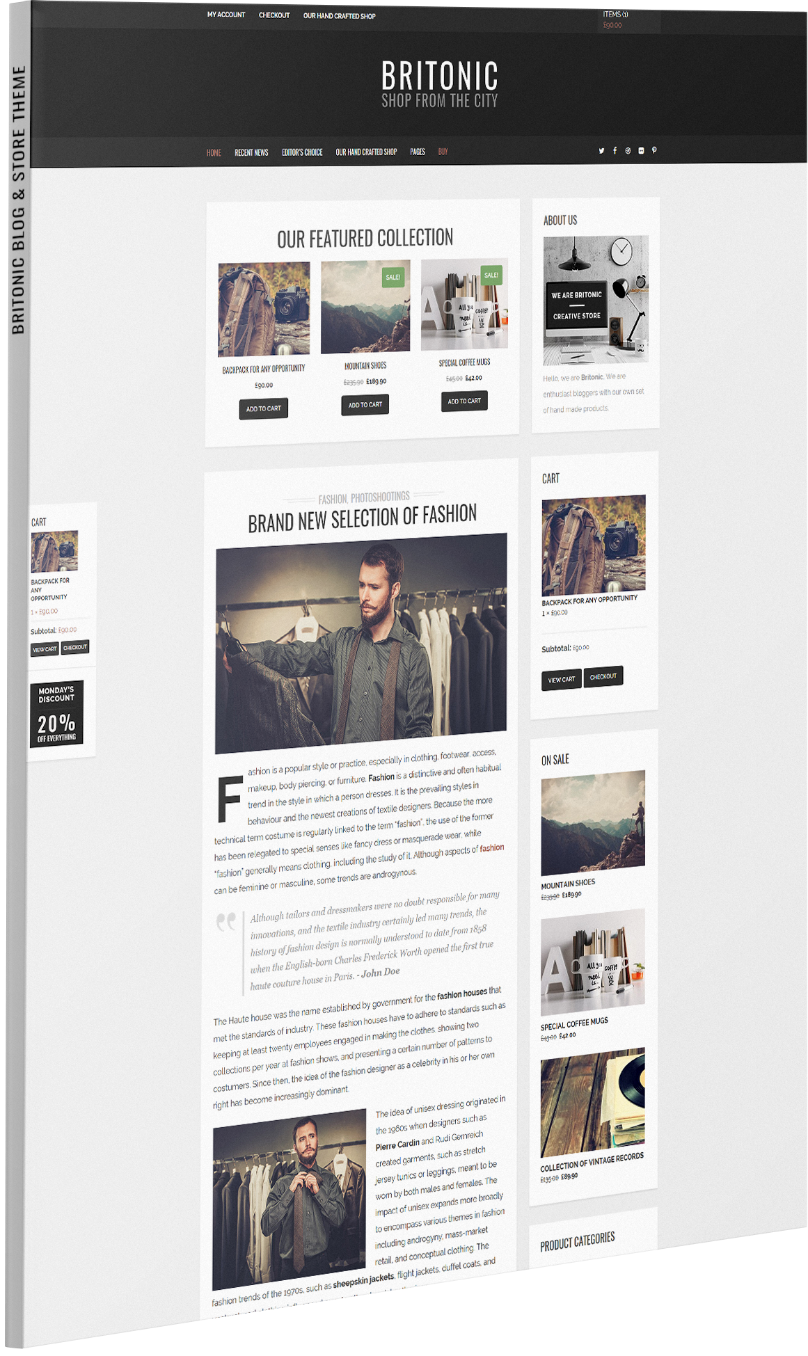 Britonic - Ecommerce Wordpress Theme ~ WordPress Commerce Themes on Creative Market