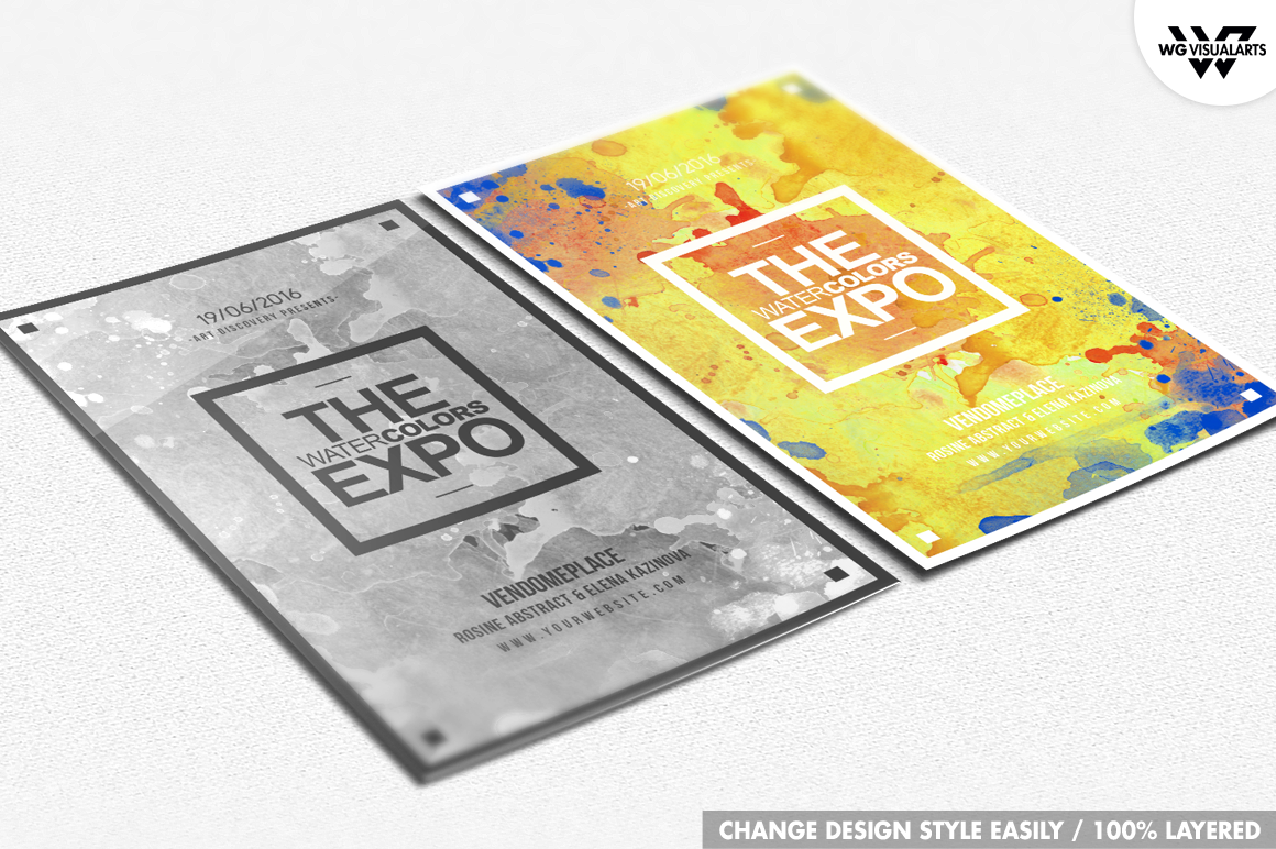 WATERCOLOR Flyer Template ~ Flyer Templates on Creative Market