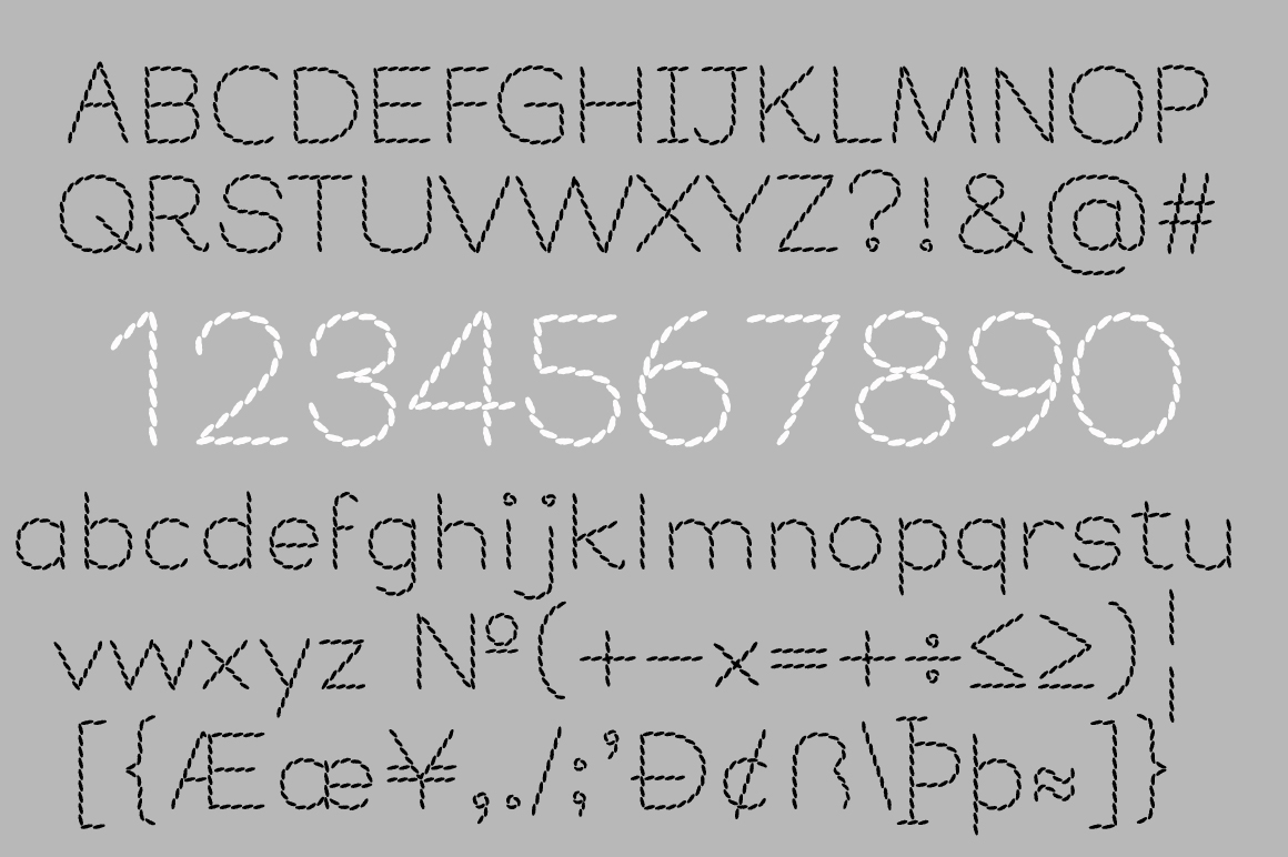 Embroidery Backstitch ~ Display Fonts on Creative Market