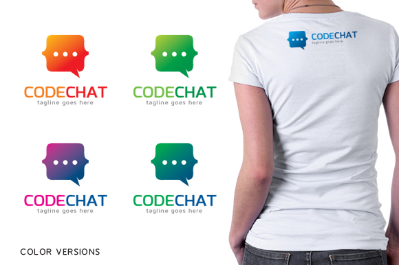 Code Chat Logo Template ~ Logo Templates on Creative Market