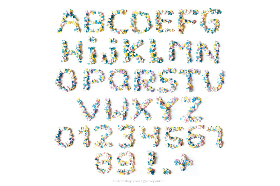 Confetti handmade letters ~ Graphics on Creative Market